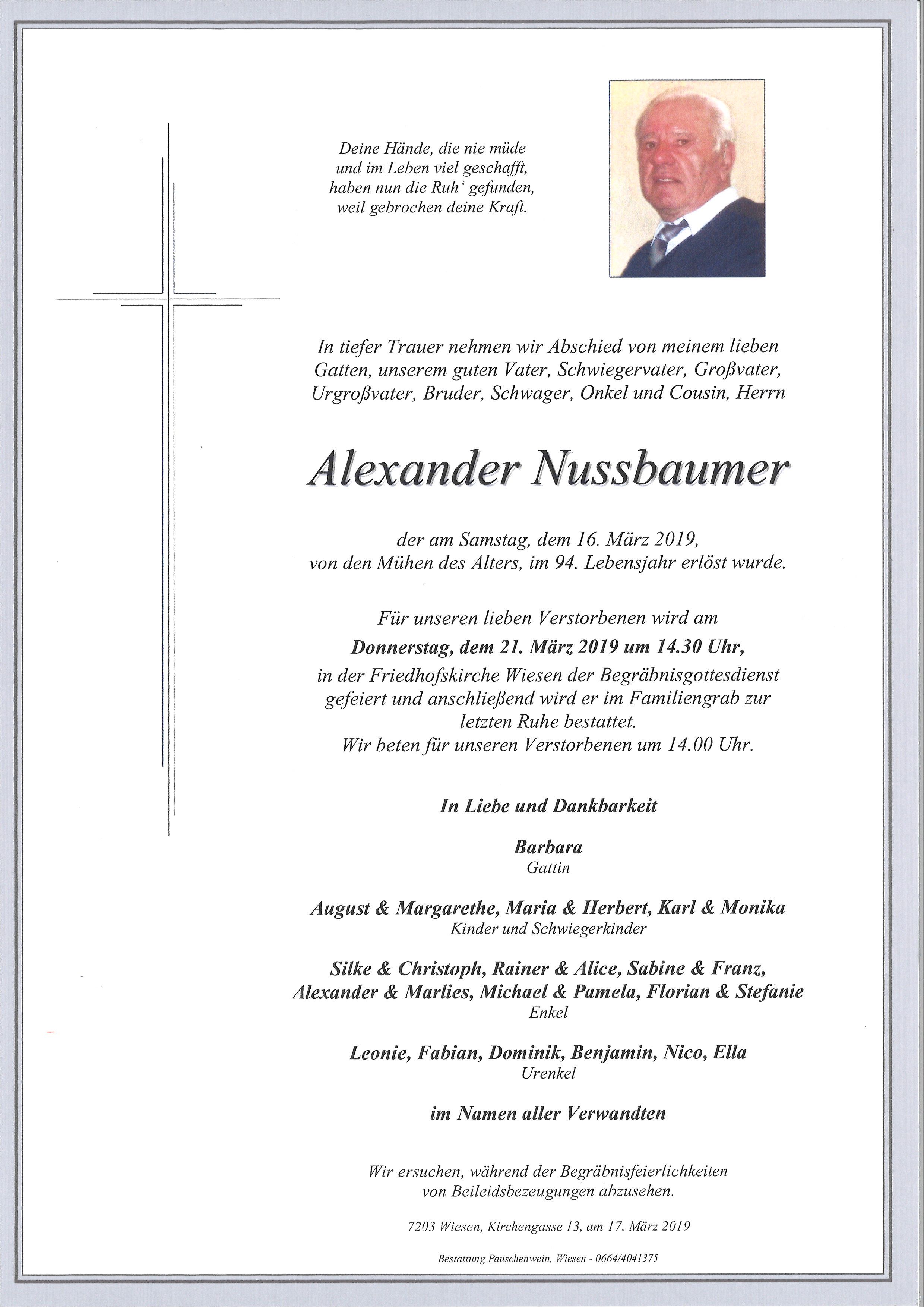 Bestattung Pauschenwein | Alexander Nussbaumer